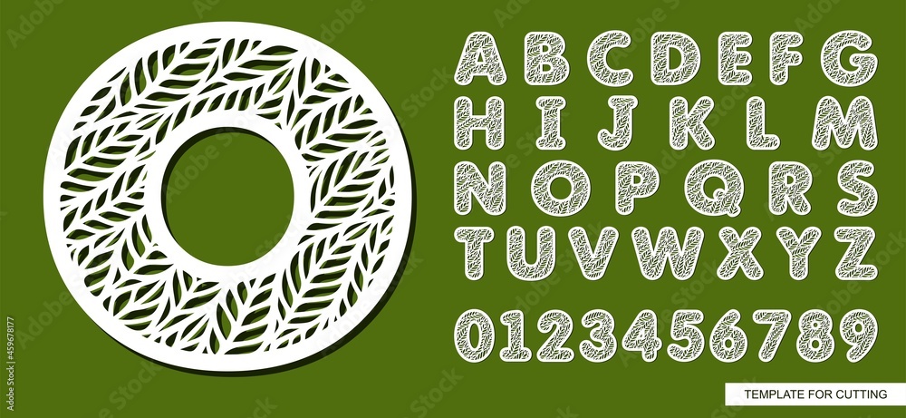Letter O made of leaves. Eco font for spring, summer, autumn. Theme of ...