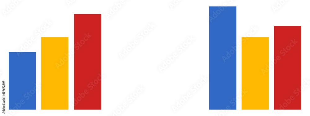 Vector illustration of flat design Small multiples chart template ...