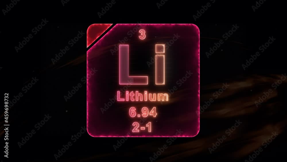 The modern periodic table element Lithium which is showing atomic ...