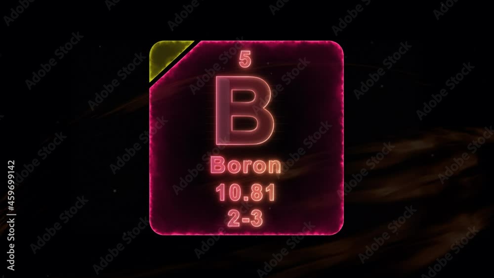 The modern periodic table element Boron which is showing atomic number ...