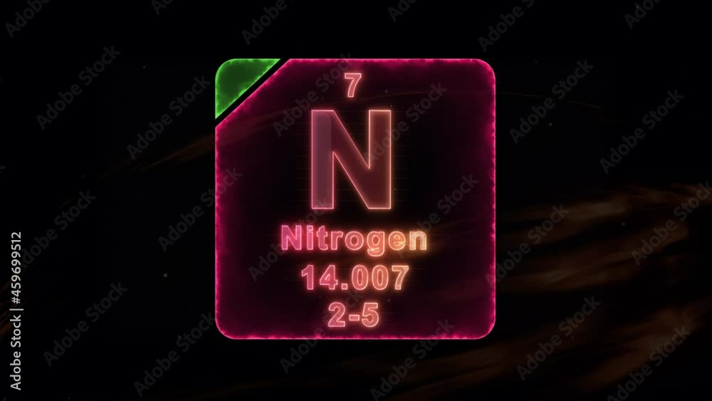 The modern periodic table element Nitrogen which is showing atomic ...