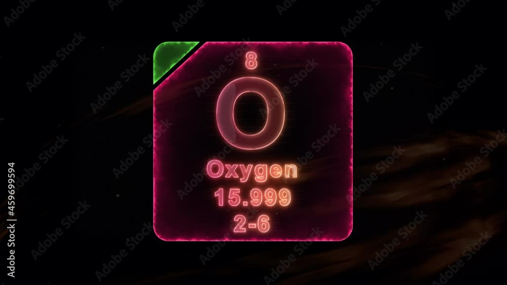 The modern periodic table element Oxygen which is showing atomic number ...