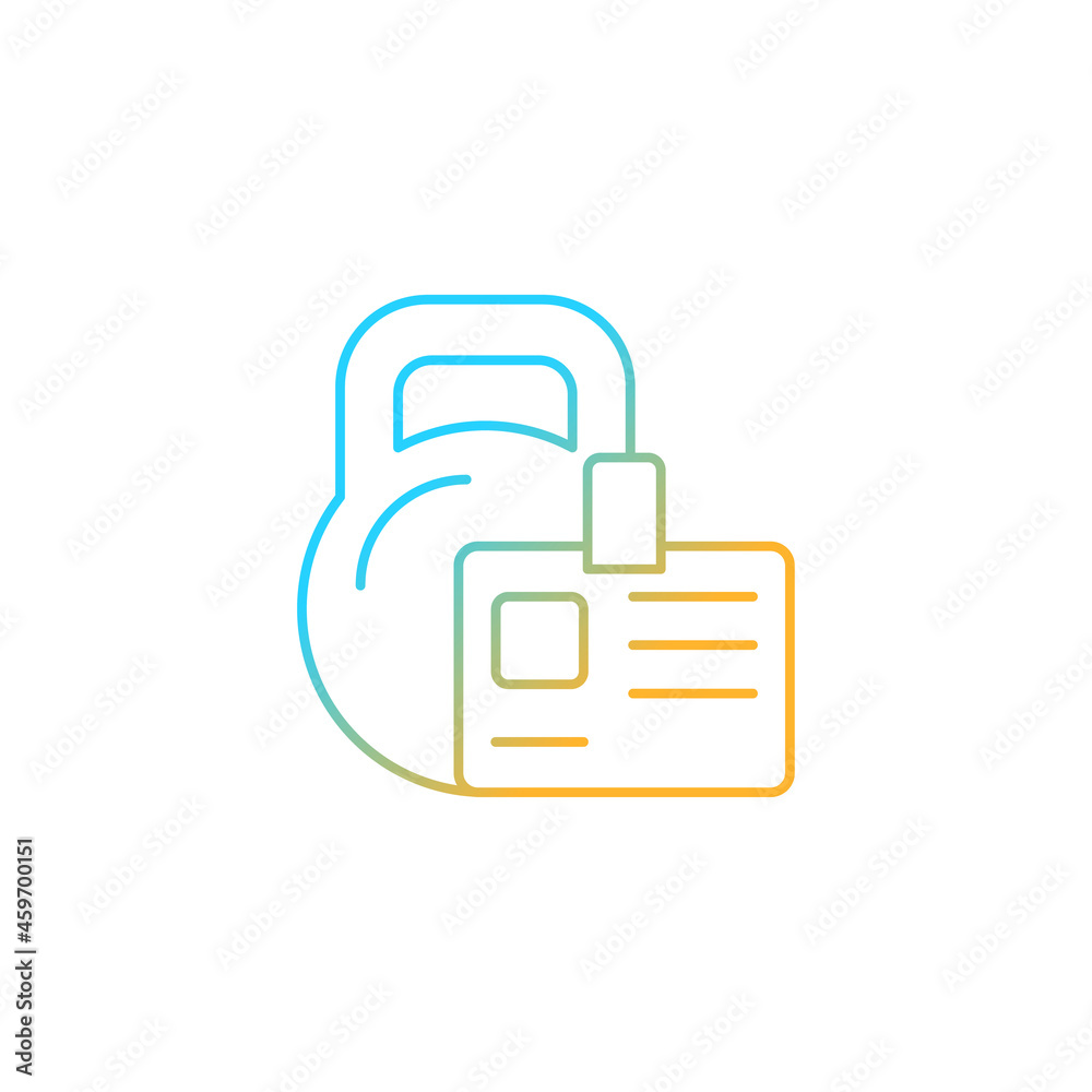 Gym membership gradient linear vector icon. Providing health ...