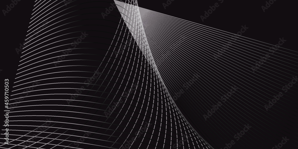Abstract Black and white Background With Lines Stock Vector | Adobe Stock