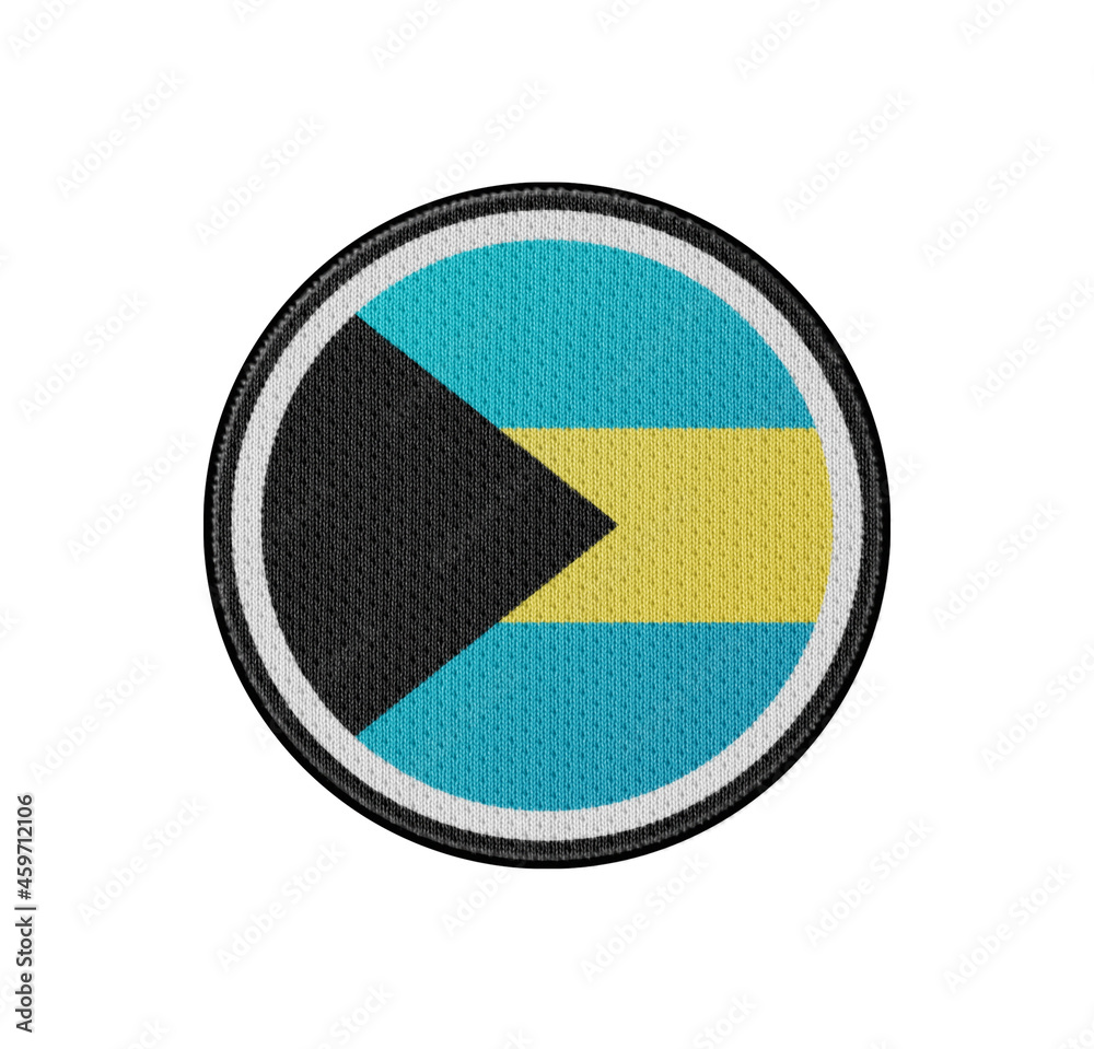 3D illustration flag of Bahamas. Bahamas flag isolated on white ...