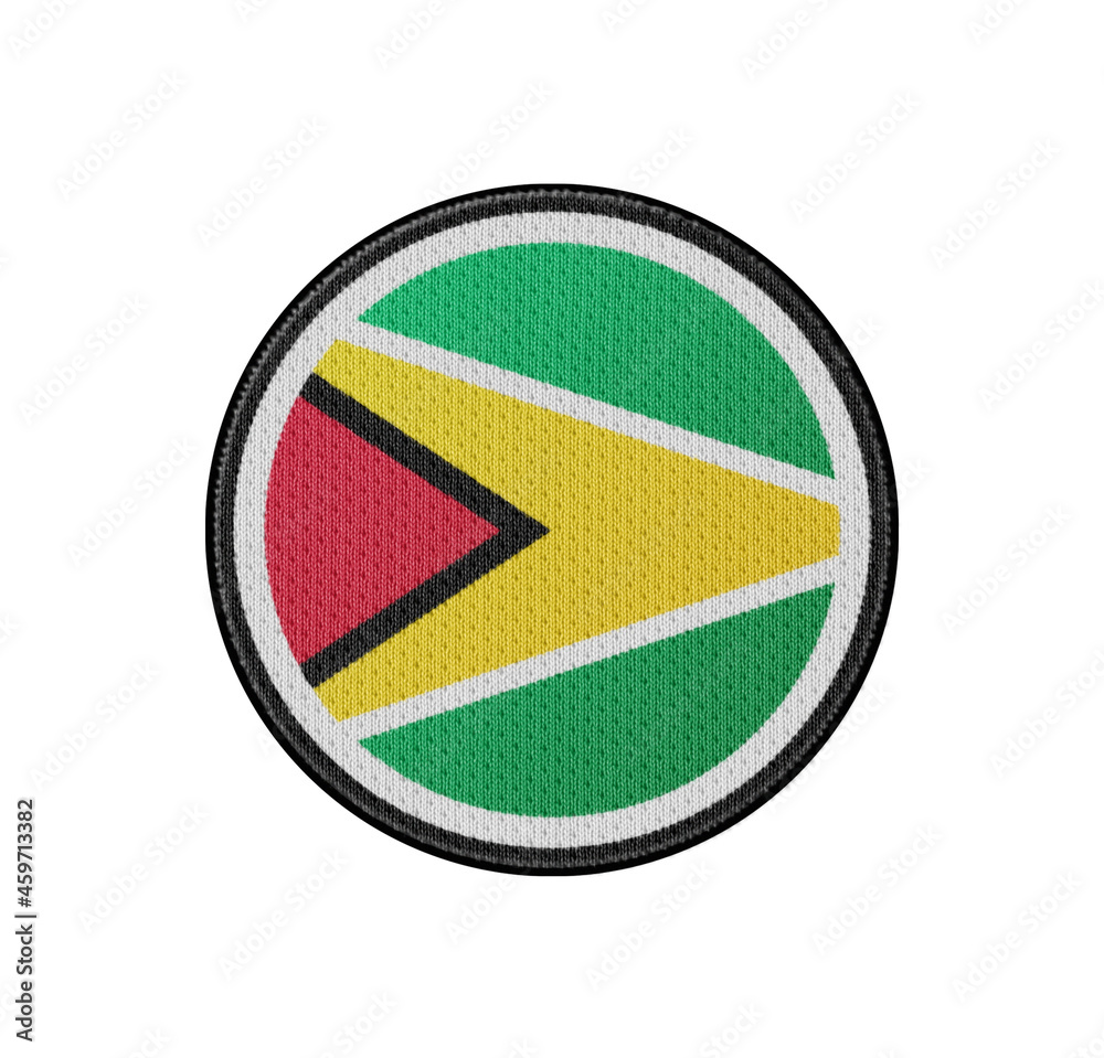 3D illustration flag of Guyana. Guyana flag isolated on white ...