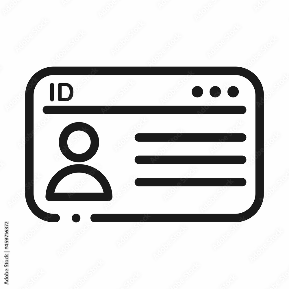 Identity card icon. High quality and very suitable for your web design ...