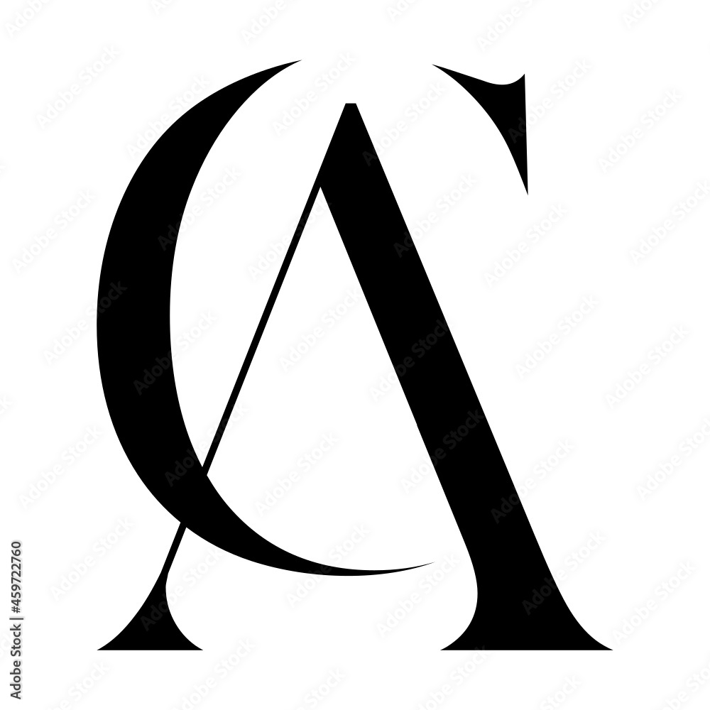 ca, ac, monogram logo. Calligraphic signature icon. Wedding Logo ...