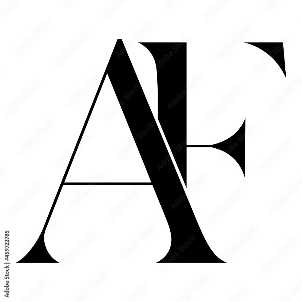 fa, af, monogram logo. Calligraphic signature icon. Wedding Logo ...