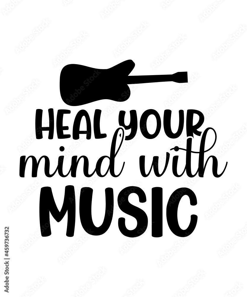 Music Svg, Guitar Svg, Music Clipart, Music Note Svg Cut Files for ...