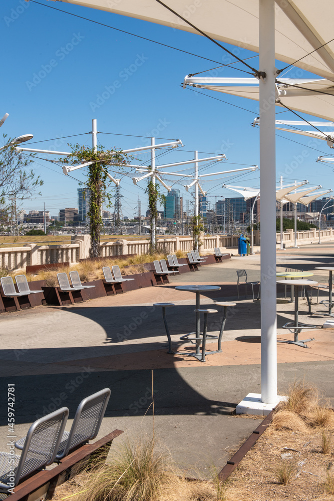 Dallas, Texas \ USA - October 1 2021 Image of Ronald Kirk Bridge and ...