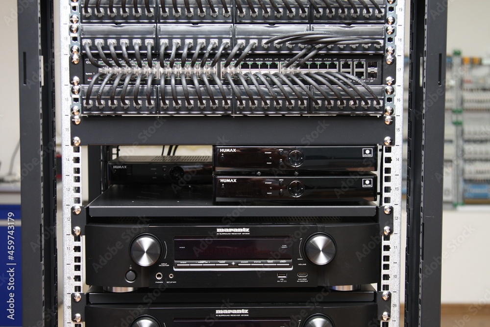 Telecommunication rack with the necessary communication and control ...