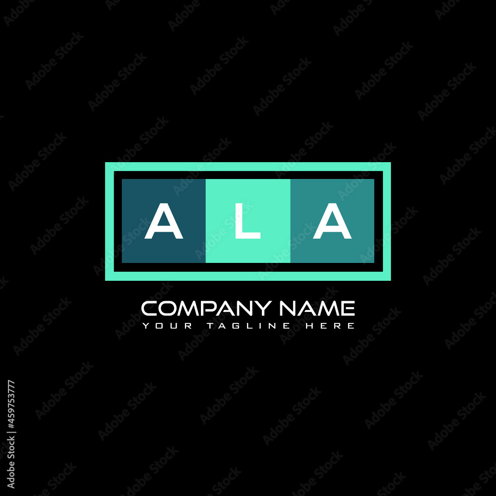 ALA letter logo design on white background. ALA creative initials ...
