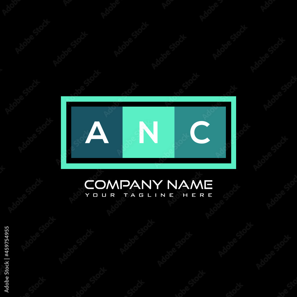 ANC letter logo design on white background. ANC creative initials ...