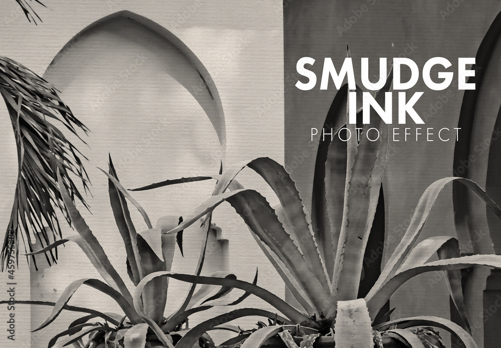 Smudge Ink Portrait Photoshop Effect Stock Template | Adobe Stock