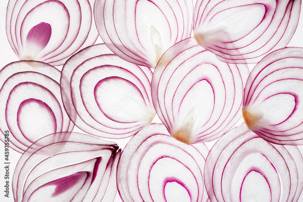 beautiful fresh sliced red onions background Stock Photo | Adobe Stock