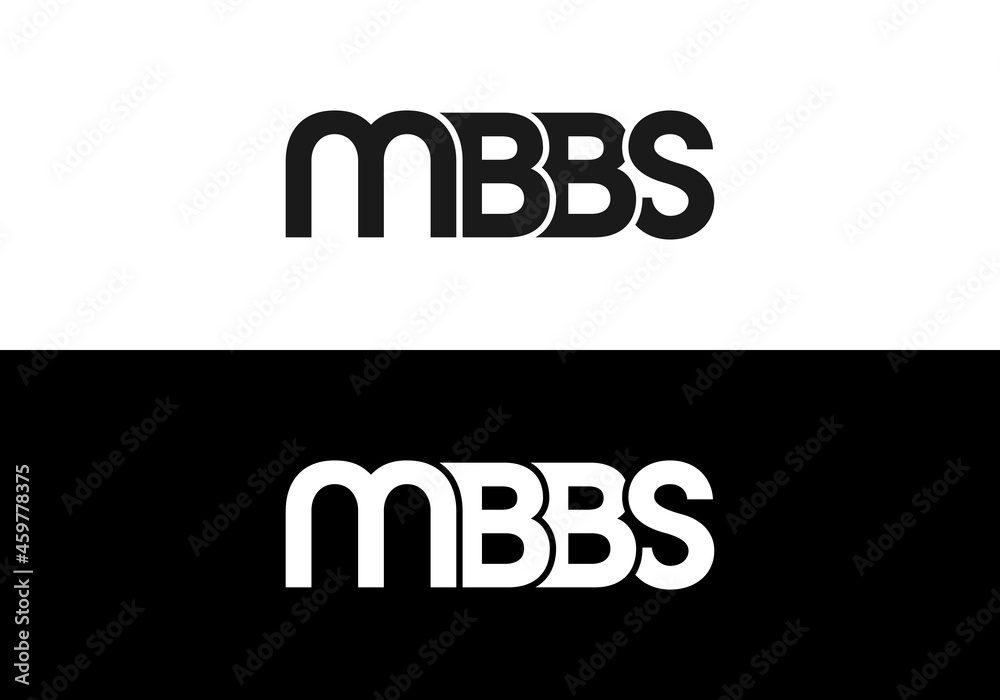 MBBS logo design. This logo icon incorporate with abstract shape in the ...