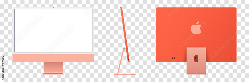 iMac 24 inch personal computer made by Apple Computers, isolated on ...