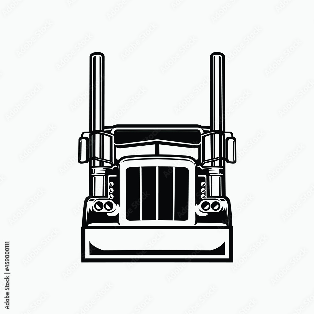 Truck Front View Drawing