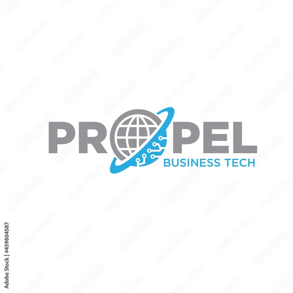 propel global network logo designs for connection and service Stock ...