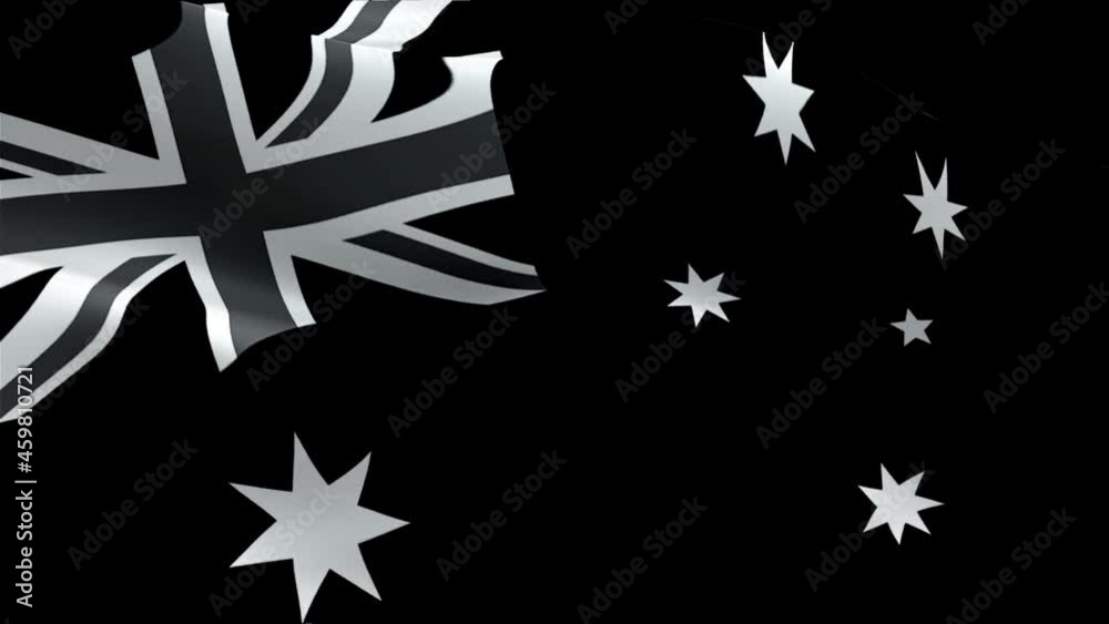 Australian black flag Closeup 1080p Full HD 1920X1080 footage video ...