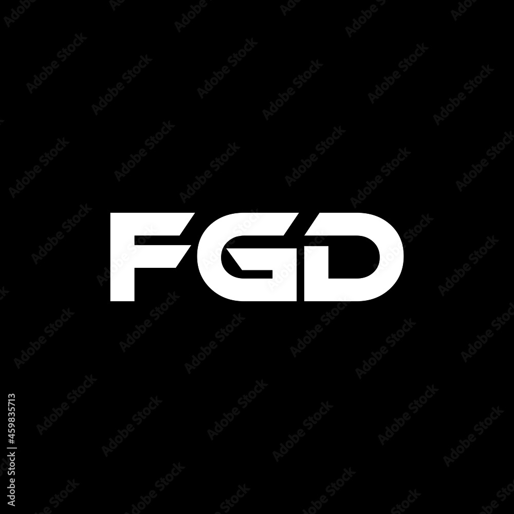 FGD letter logo design with black background in illustrator, vector ...