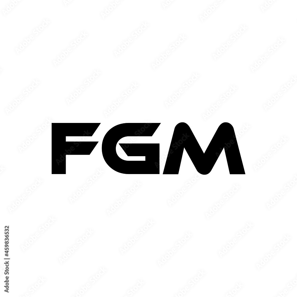 FGM letter logo design with white background in illustrator, vector ...