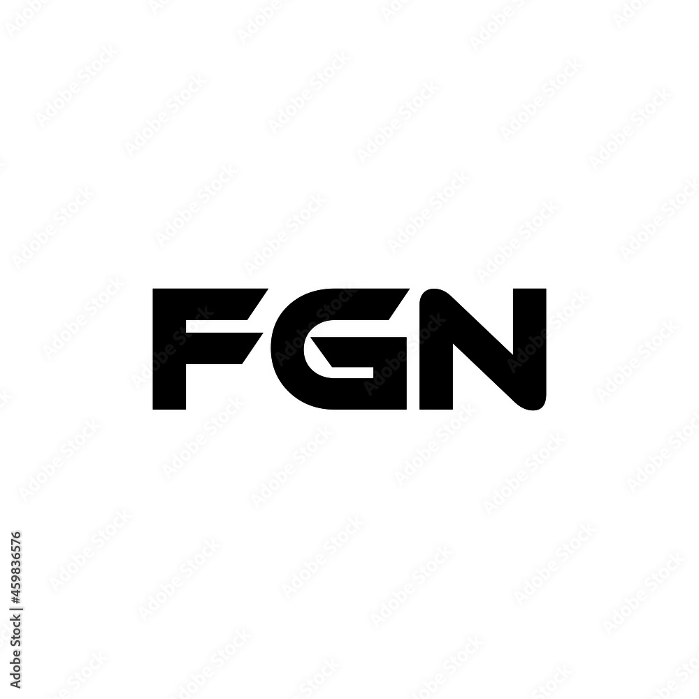 FGN letter logo design with white background in illustrator, vector ...