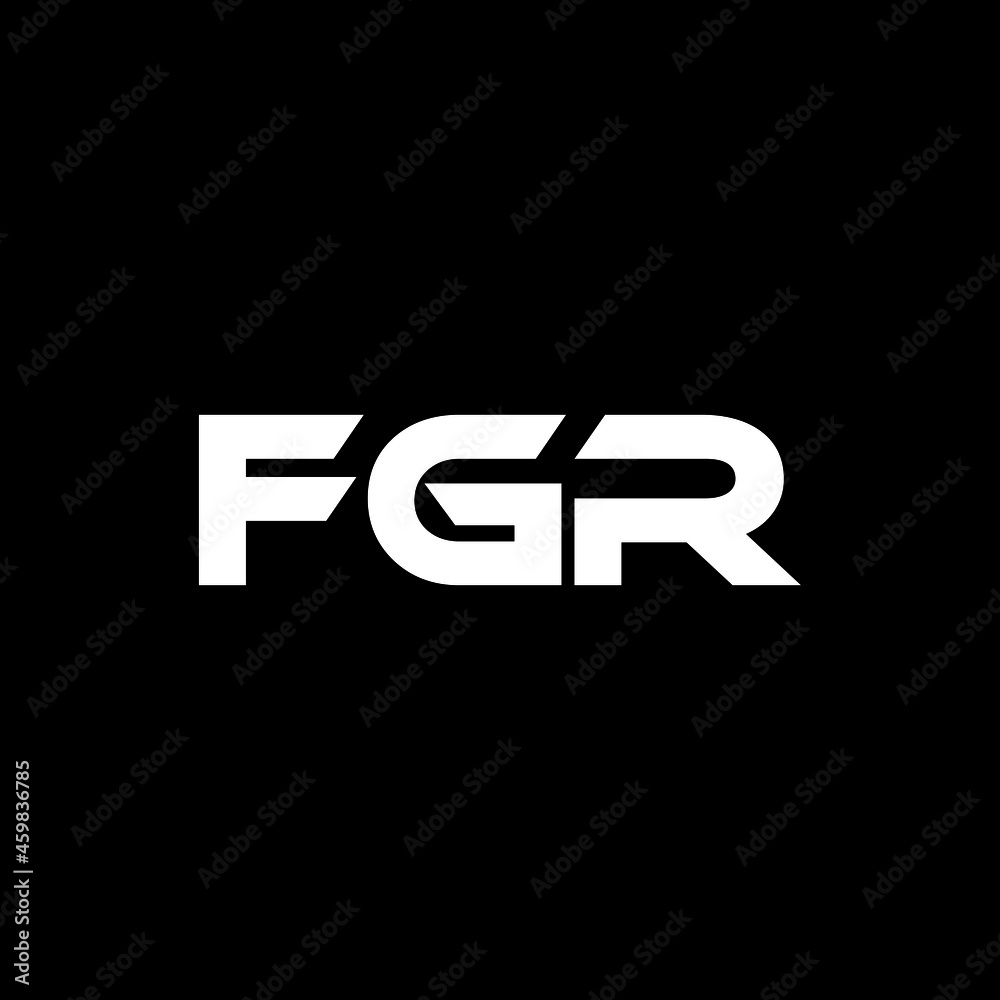 FGR letter logo design with black background in illustrator, vector ...