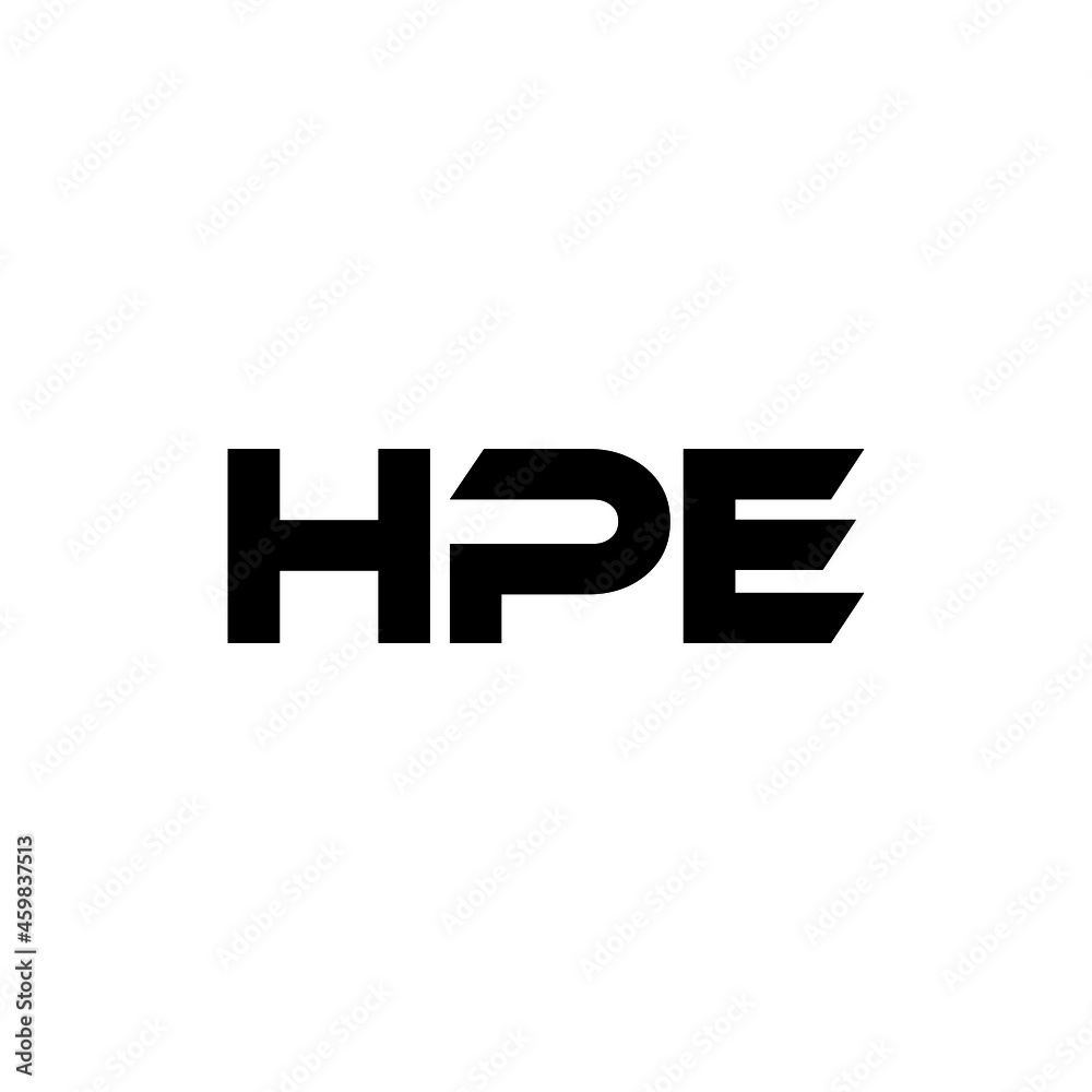 Vecteur Stock HPE letter logo design with white background in ...