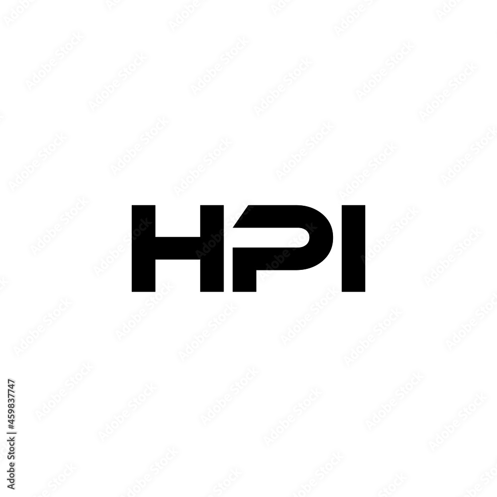 HPI letter logo design with white background in illustrator, vector ...