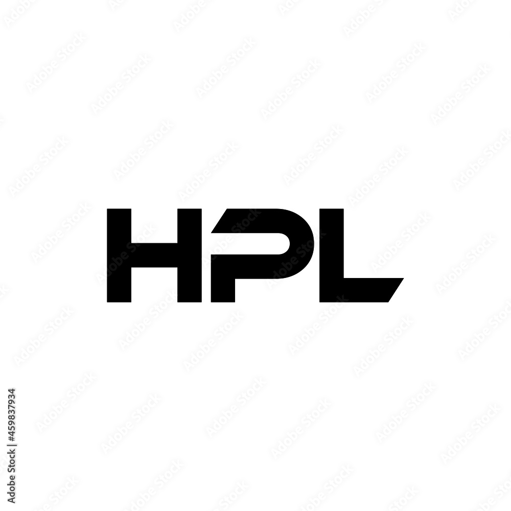 HPL letter logo design with white background in illustrator, vector ...