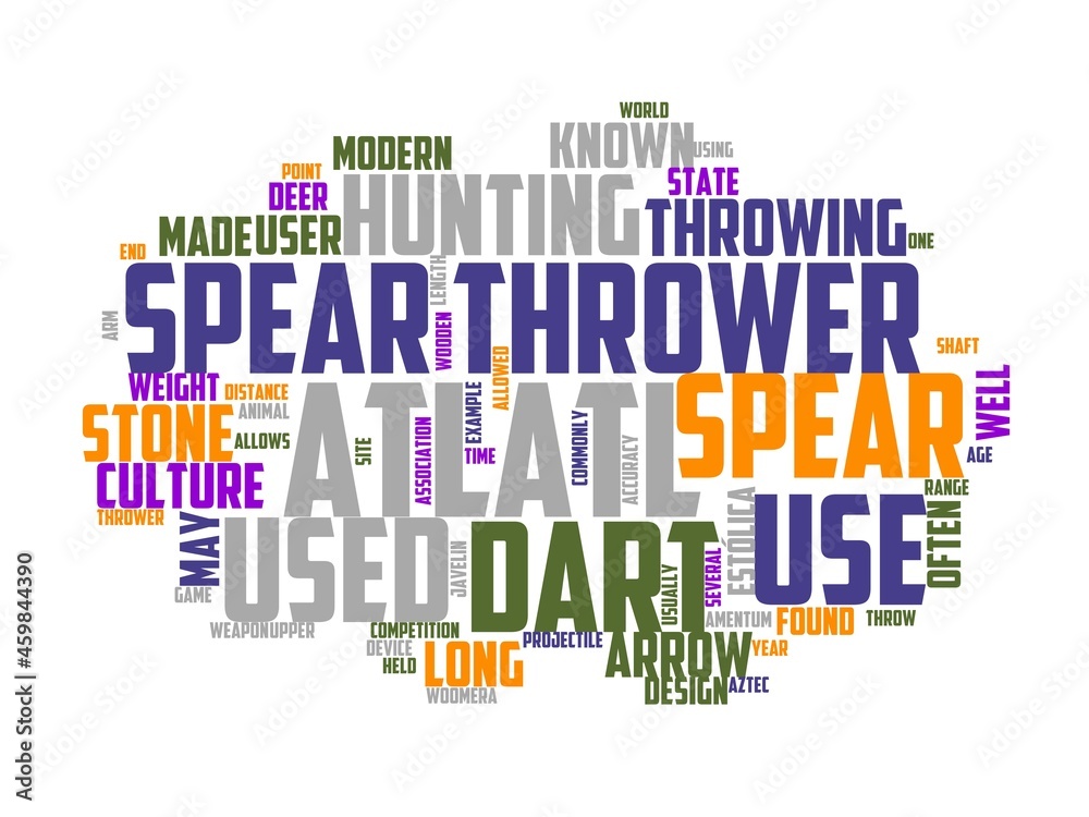atlatl wordcloud concept, wordart, nature,nevada,usa,desert,petroglyphs ...