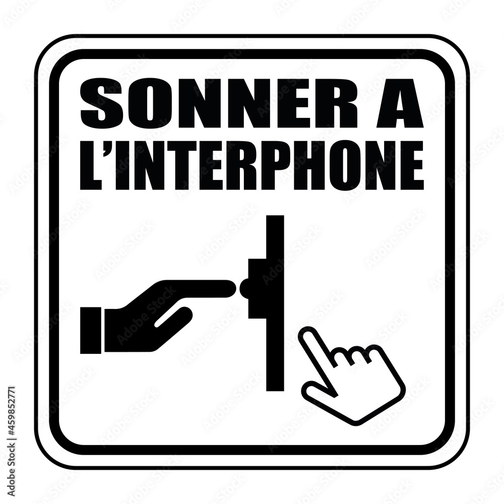 Logo sonner à l'interphone. Stock-Vektorgrafik | Adobe Stock