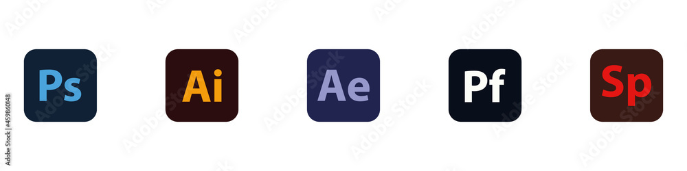 Icons.Adobe Photoshop,Adobe Illustrator,Adobe After Effects,Adobe ...