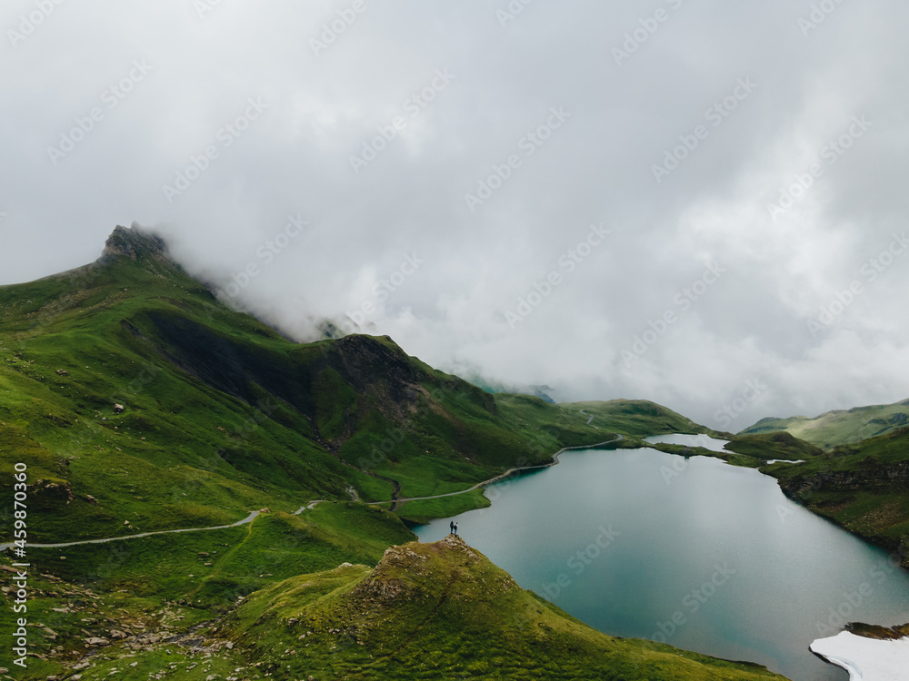 Grindelwald, Switzerland with parts of Mattenberg in the background ...