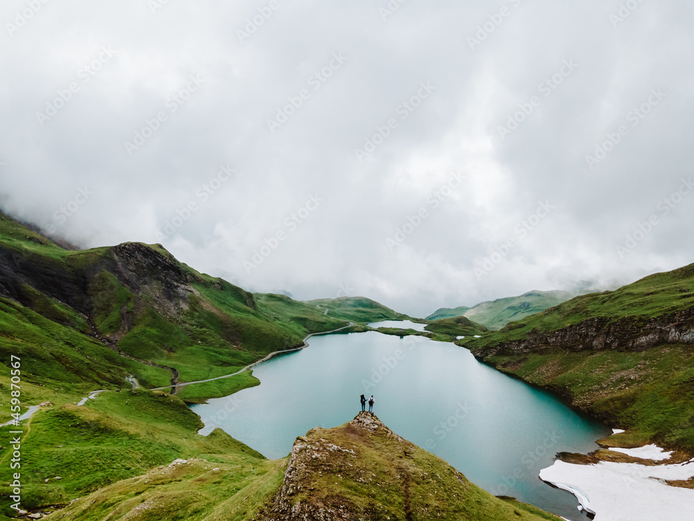 Grindelwald, Switzerland with parts of Mattenberg in the background ...