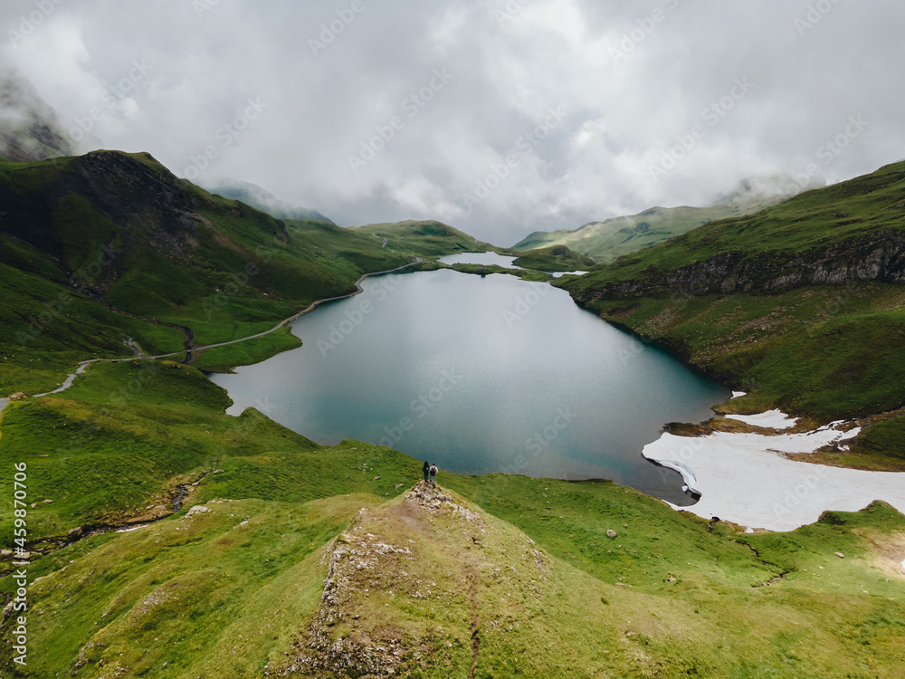 Grindelwald, Switzerland with parts of Mattenberg in the background ...