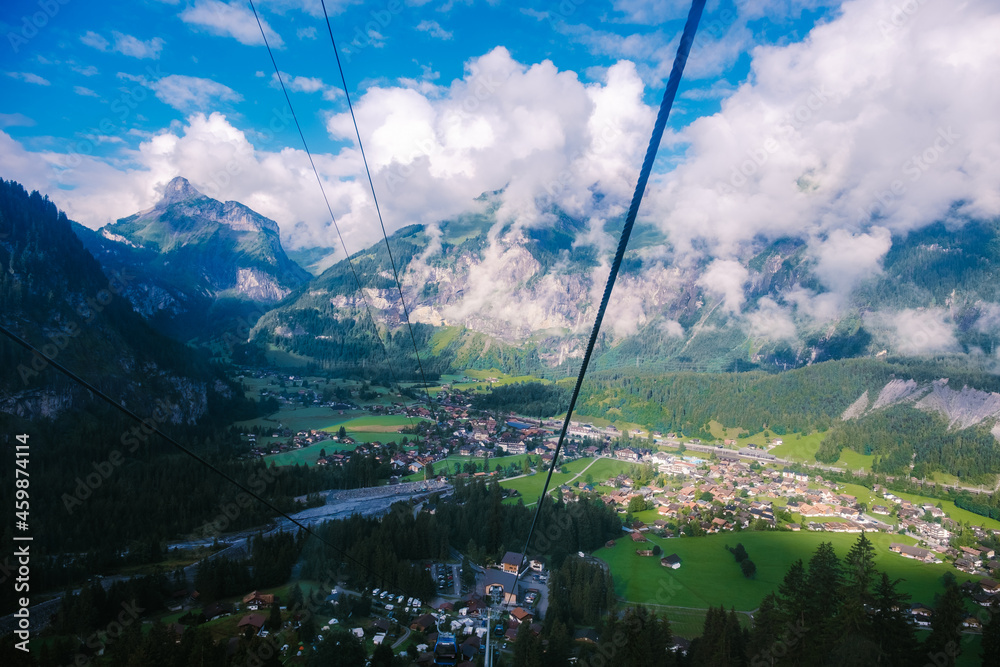 Grindelwald, Switzerland with parts of Mattenberg in the background ...