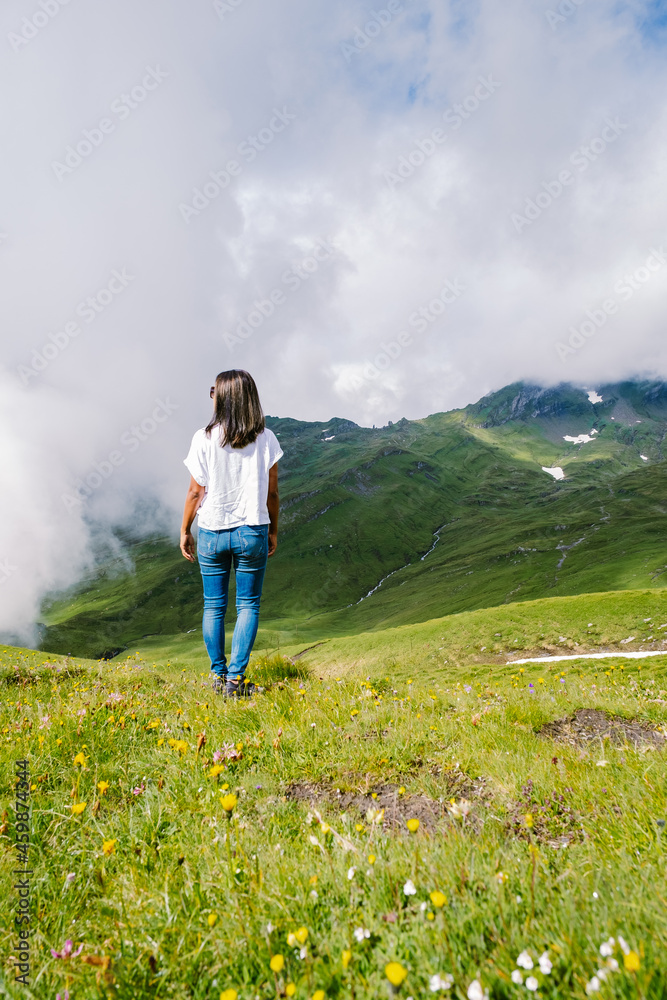 Grindelwald, Switzerland with parts of Mattenberg in the background ...