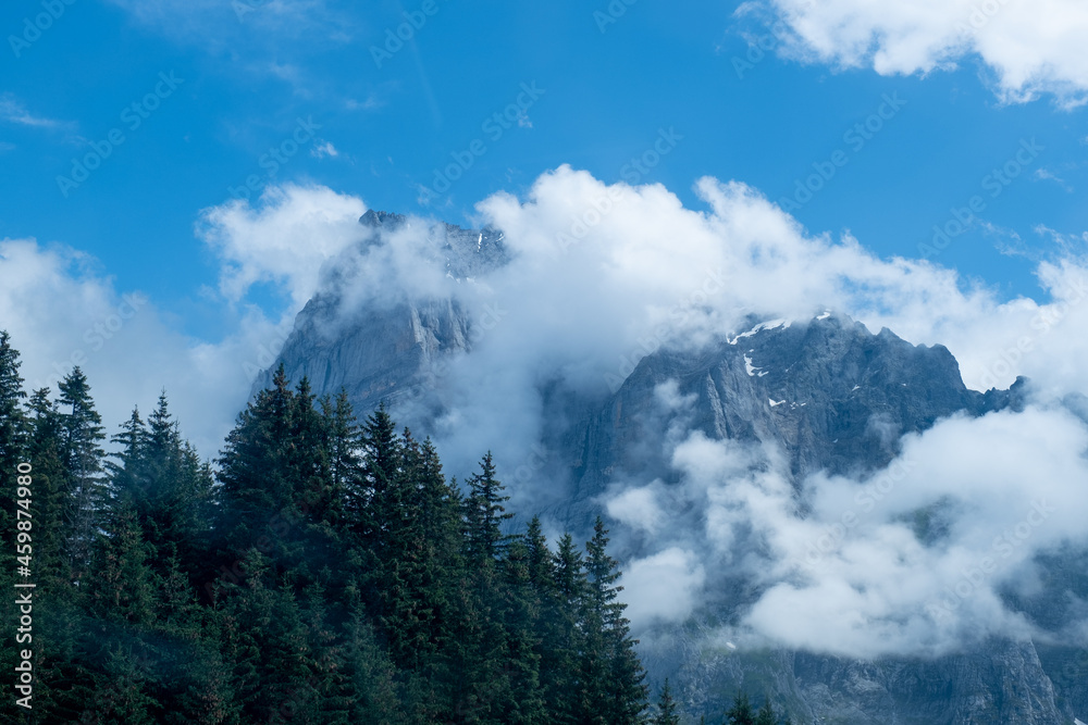 Grindelwald, Switzerland with parts of Mattenberg in the background ...