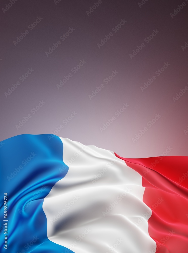 Abstract France Flag 3D Render (3D Artwork) Stock Illustration | Adobe ...