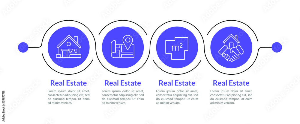 Real estate design elements. House selling vector infographic template ...
