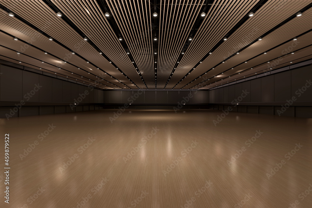 Empty hall exhibition centre.The backdrop for exhibition stand, booth ...