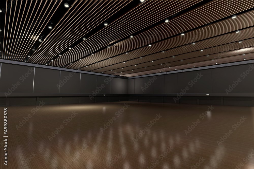 Empty hall exhibition centre.The backdrop for exhibition stand, booth ...