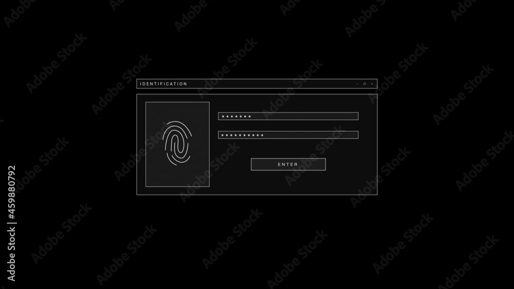 Password and fingerprint HUD technological animation.PNG Alpha ...