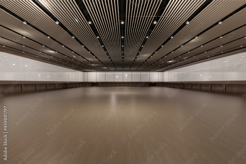 Empty hall exhibition centre.The backdrop for exhibition stand, booth ...