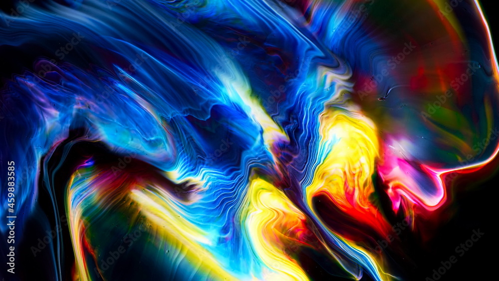 Fluide liquide art acrylic oil paints texture. Backdrop abstract mixing ...