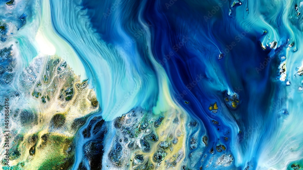 Fluide liquide art acrylic oil paints texture. Backdrop abstract mixing ...