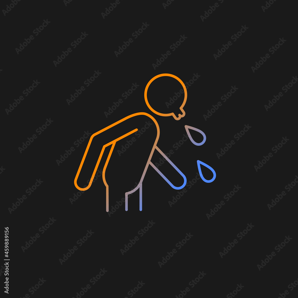 Spit gradient vector icon for dark theme. Rude, indecent behavior in ...